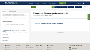 Financial Literacy - Game of Life#GoOpenNC