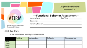 CBI Functional Behavior Assessment in Word#GoOpenNC