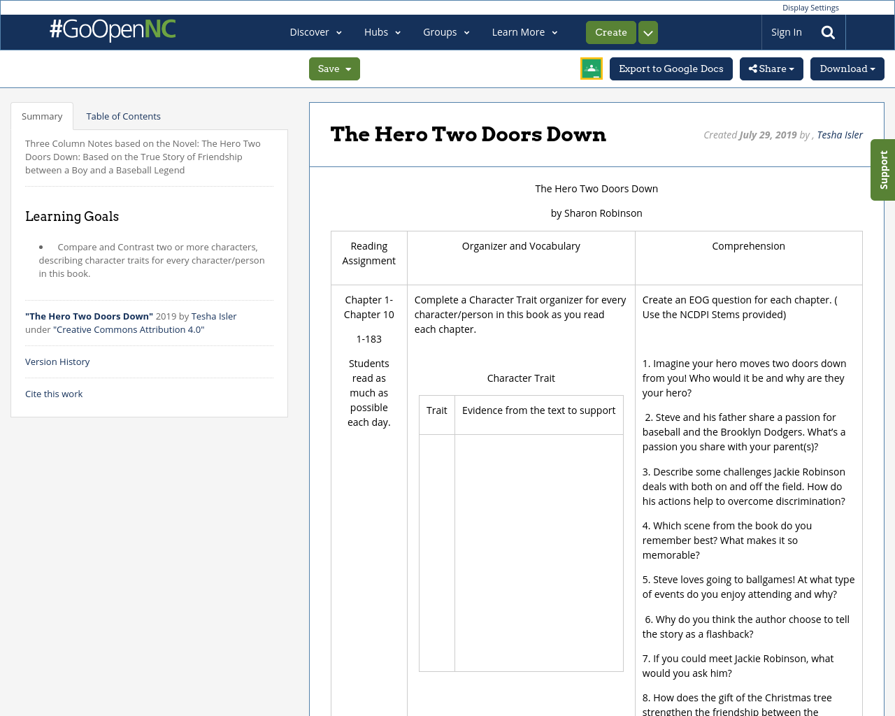The Hero Two Doors Down | Recent Activity | #GoOpenNC