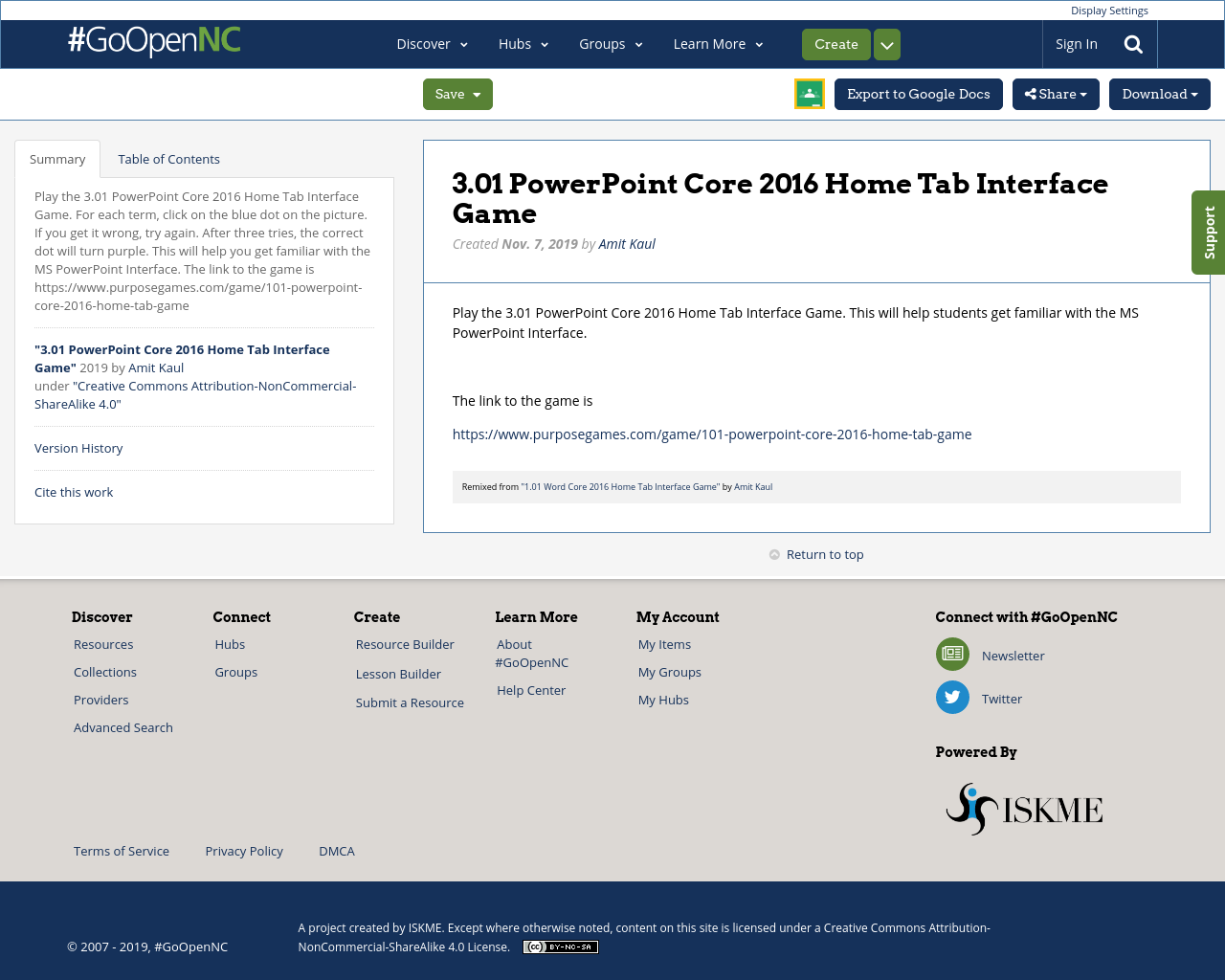 3.01 PowerPoint Core 2016 Home Tab Interface Game | Recent Activity | # ...