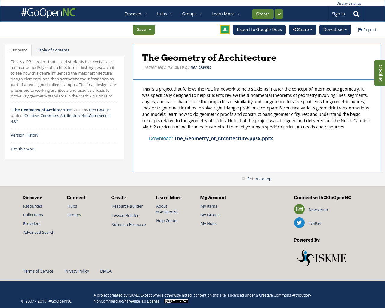 The Geometry of Architecture | Recent Activity | #GoOpenNC